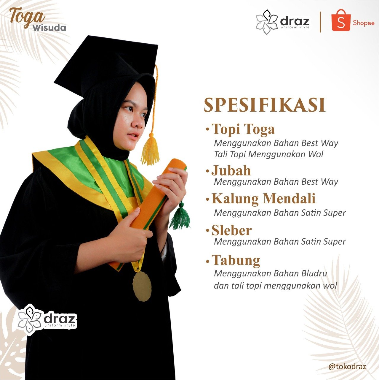 Konveksi Toga Wisuda Ready Stok Makassar - DRAZ